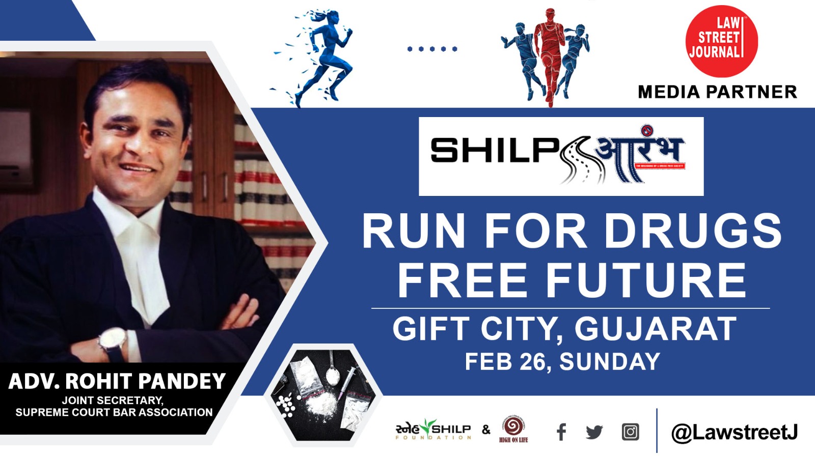 ShilpAarambh Marathon 2023 Run for drugs free future | Rohit Pandey, Joint Secretary, Supreme ...